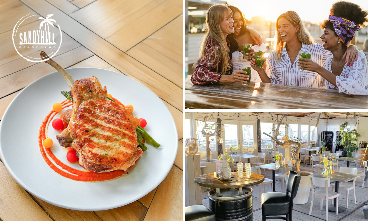 Beachclub Sandy Hill, 3-gangendiner à la carte bij Beachclub Sandy Hill ...