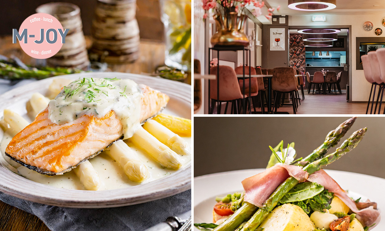 Brasserie M-joy, 3- of 4-gangen aspergediner bij Brasserie M-joy ...