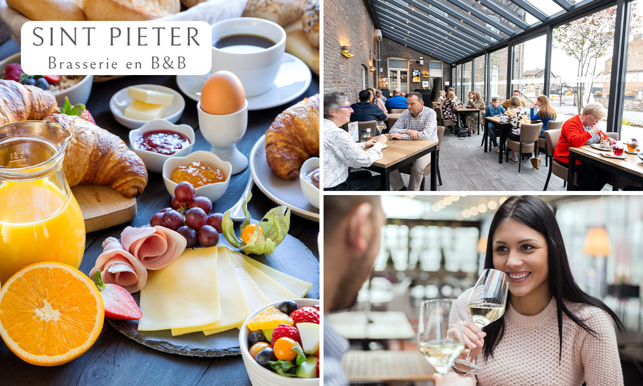 Brasserie Sint Pieter, Ontbijtbuffet + koffie/thee + bubbels bij ...