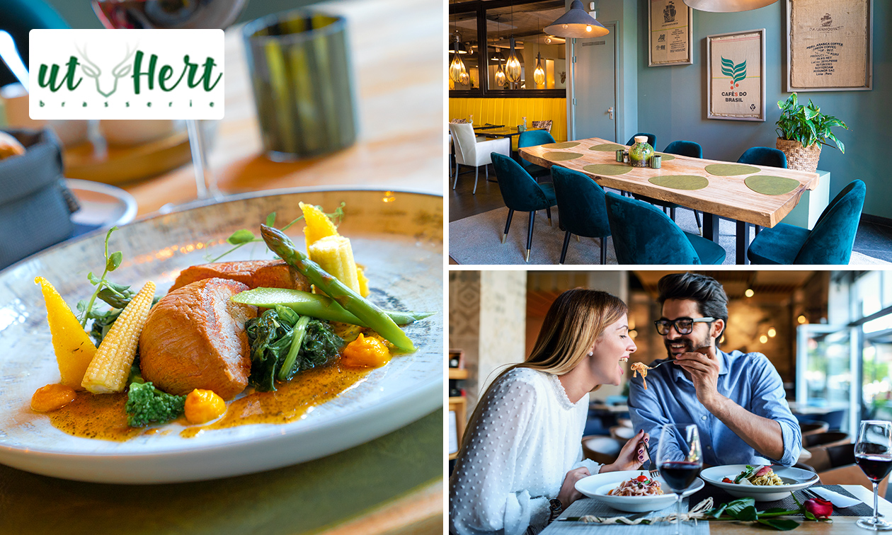Brasserie Ut Hert, 3- of 4-gangendiner bij Brasserie Ut Hert bespaar 31 ...