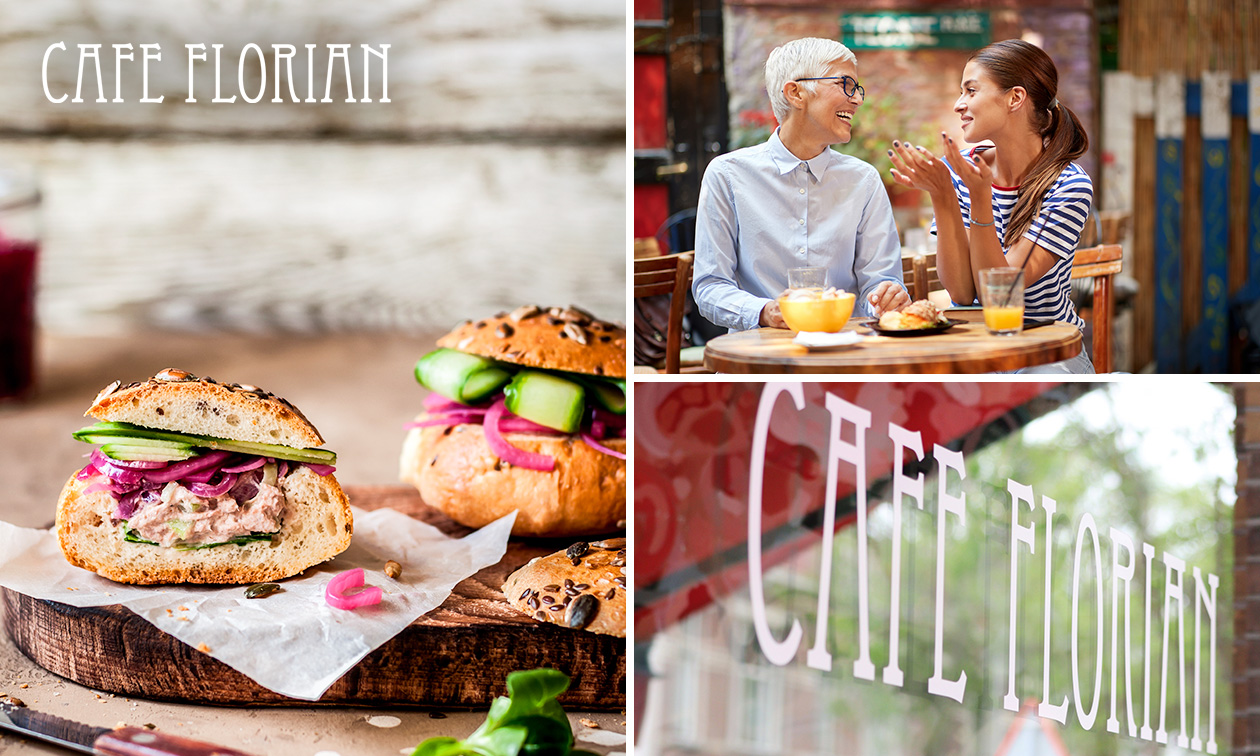 Cafe Florian, 2-gangenlunch met vrije keuze van de kaart bespaar 43% in ...