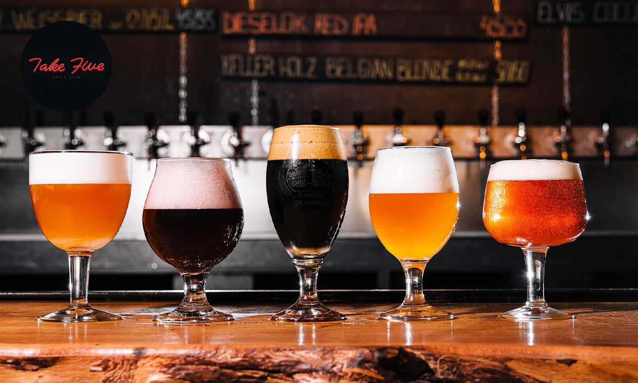 Café Take Five, Bierproeverij + hapjes bij Café Take Five bespaar 41% in Noord-Limburg via Uit ...