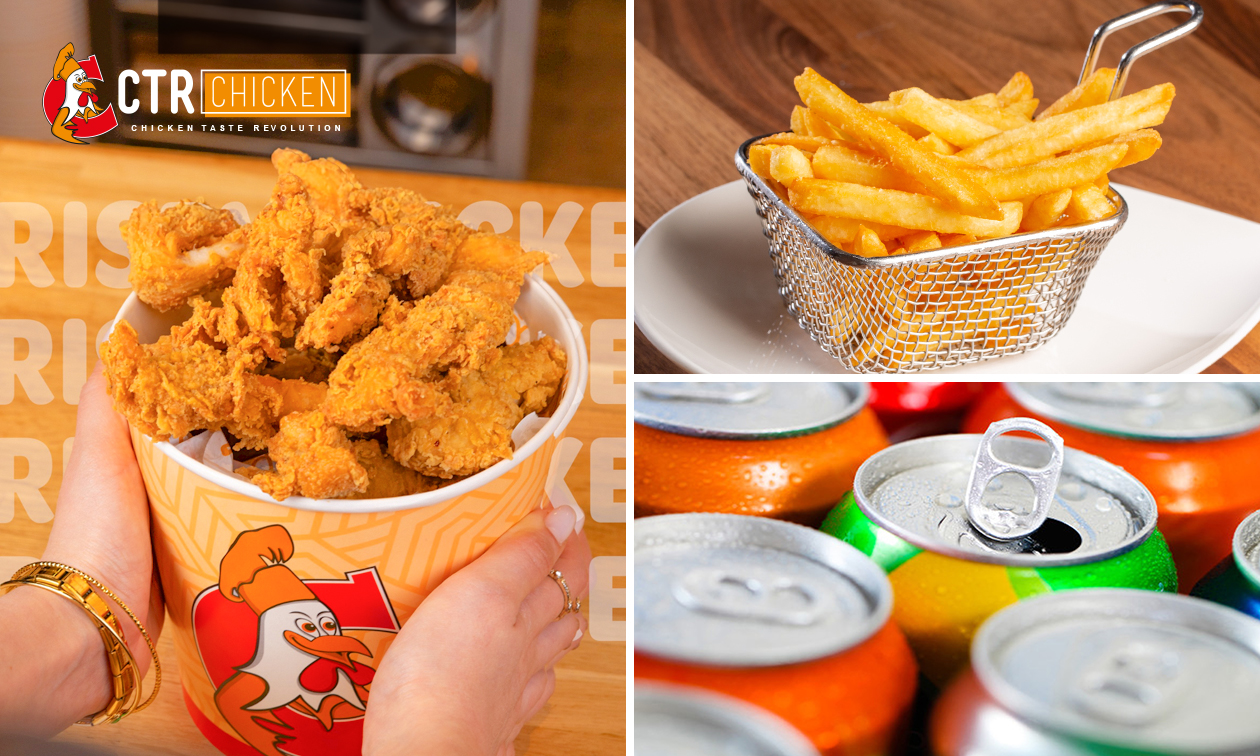 Chitir Chicken Genk, Burger of bucket naar keuze + friet + saus ...