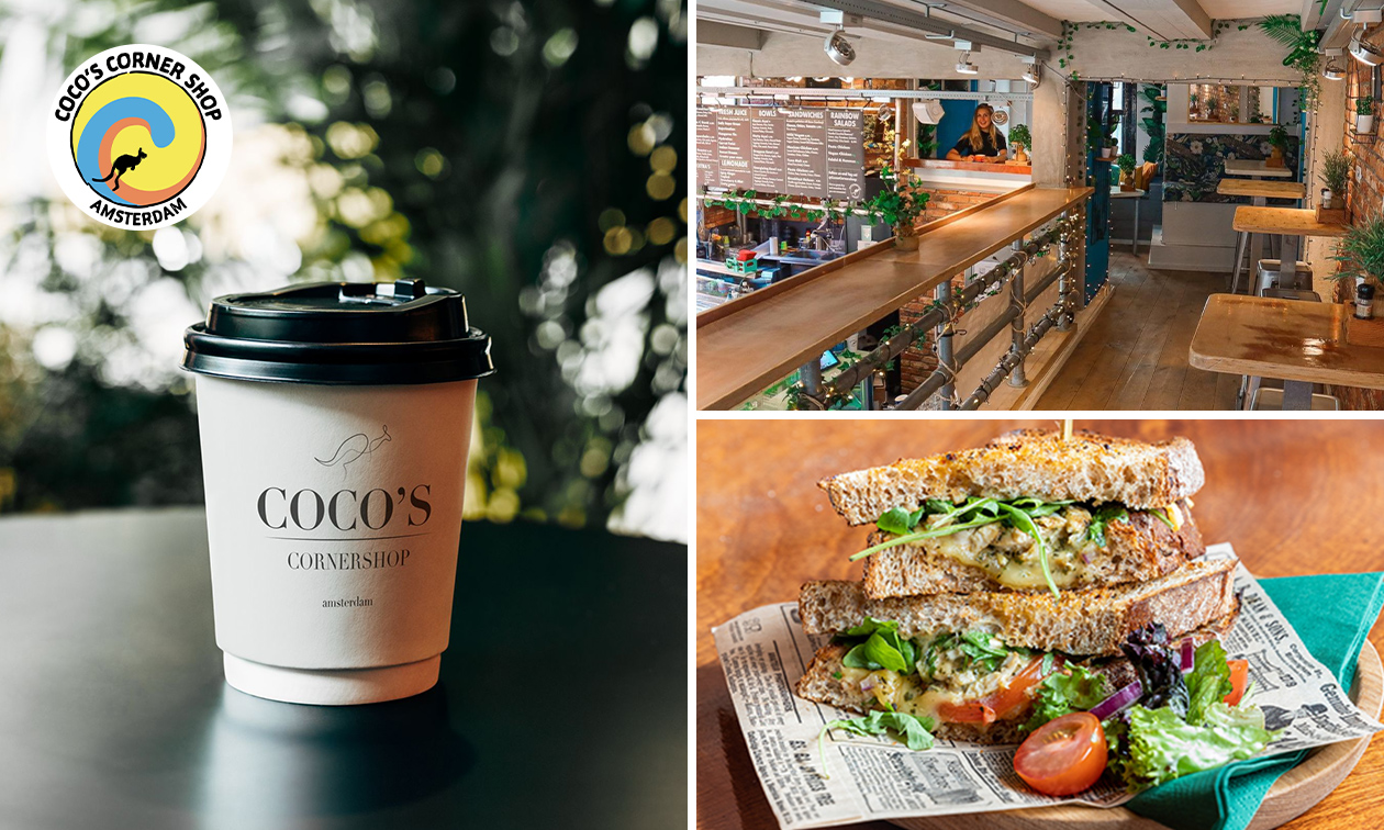 Coco's Corner Amsterdam, Broodje + koffie of thee voor afhaal bespaar ...