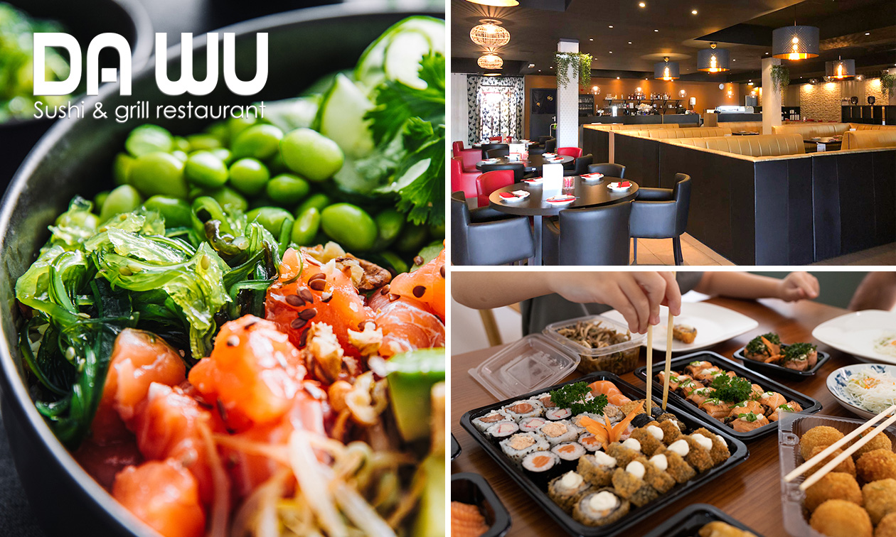 Da Wu Sushi & Grill, Sushibox of pokébowl naar keuze bij Da Wu sushi ...