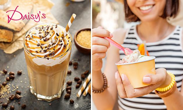 Daisy's Den Bosch, IJskoffie + bakje schepijs voor 1 of 2 personen ...