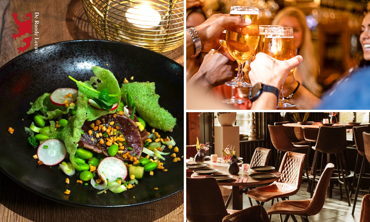 De Roode Leeuw Zuid-Scharwoude, 3-gangendiner à la carte of All-You-Can ...