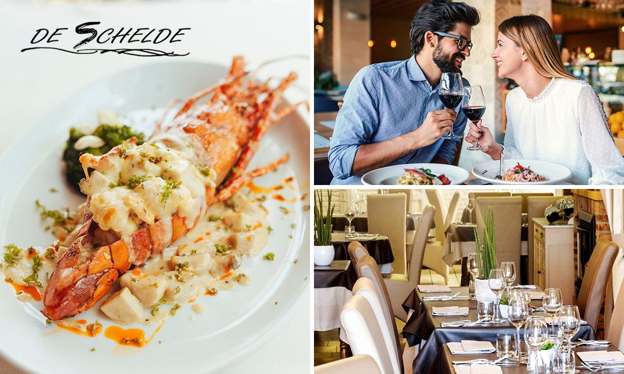 De Schelde, 4-gangen kreeftdiner + amuse van de chef Spare 55% in Aalst ...