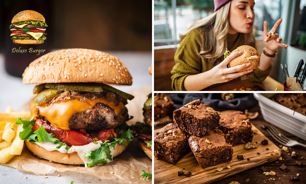 Deluxe Burger Hamme, Burgermenu voor afhaal of bezorging bespaar 59% in ...