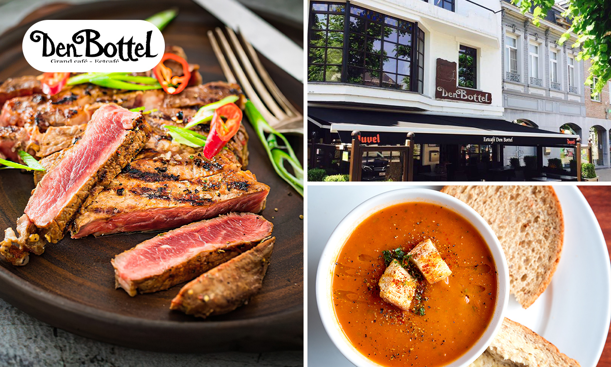 Den Bottel, 3-gangendiner of -lunch à la carte in Hoogstraten bespaar ...