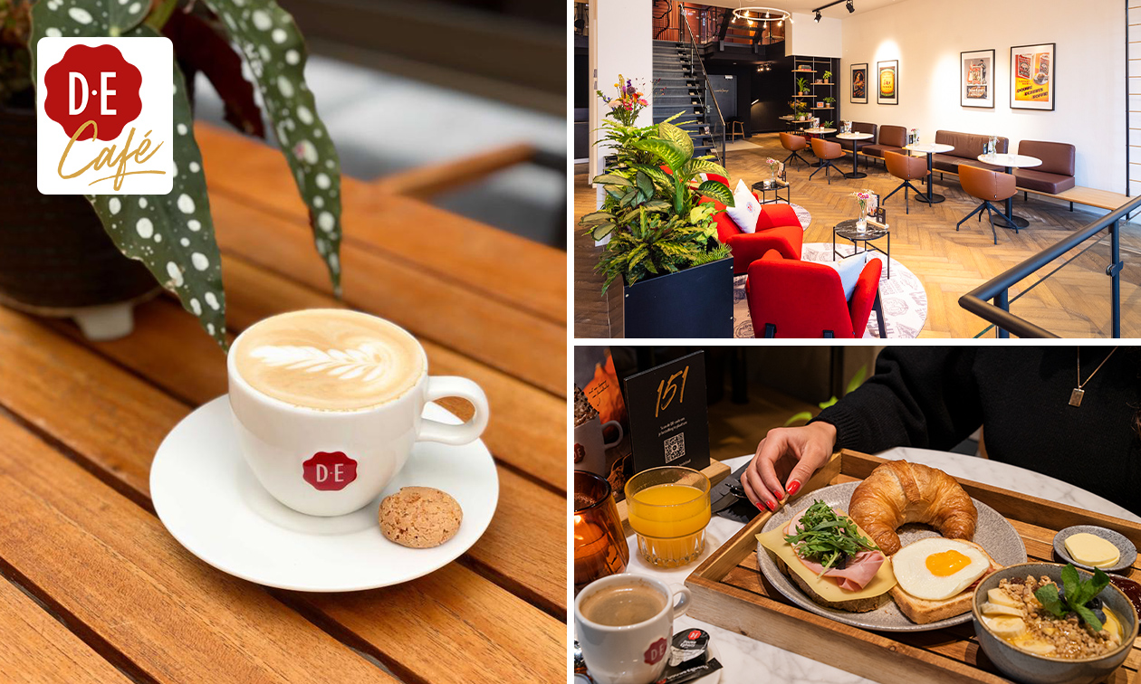 Douwe Egberts Café, Ontbijtplank bij Douwe Egberts Café bespaar 40% in ...