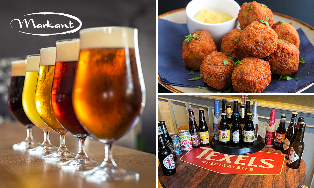 Drank- en spijslokaal Markant, Bierproeverij + bittergarnituur bij ...