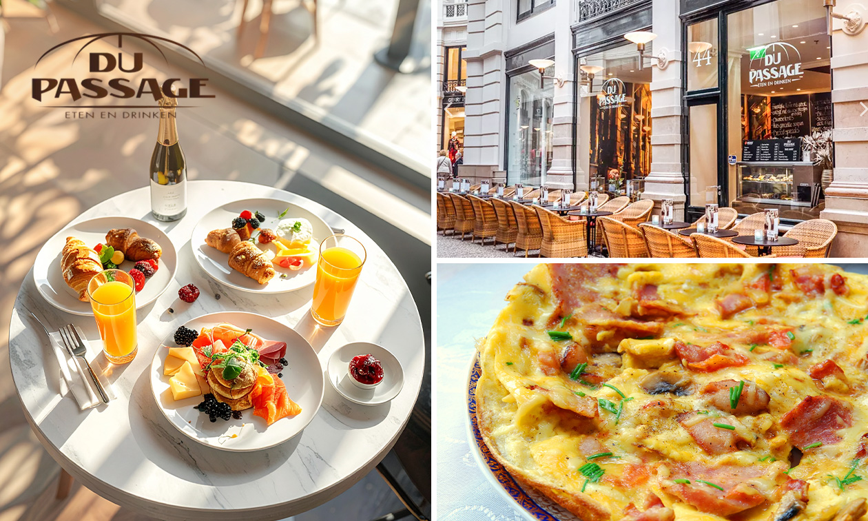 Du Passage, Ontbijt met verse jus d'orange + koffie/thee en evt ...