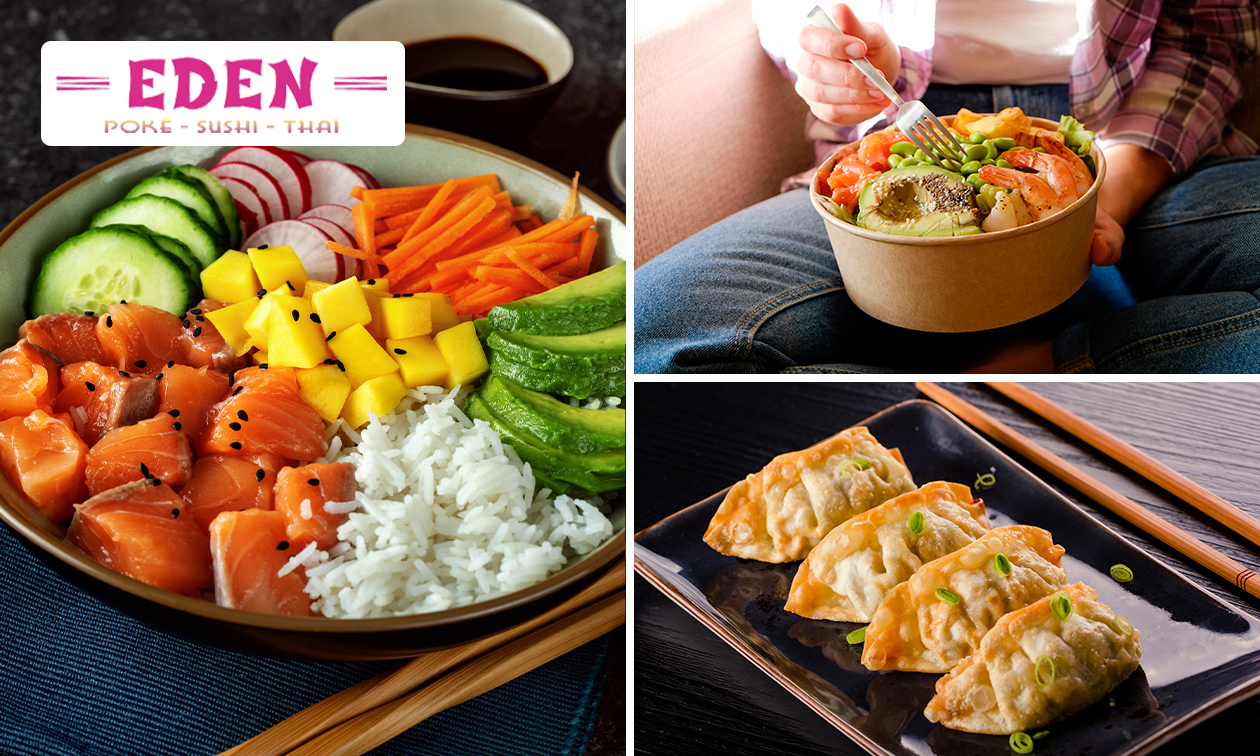 Eden Sushi, Poké bowl au choix + évtl. un dessert bespaar 31% in ...
