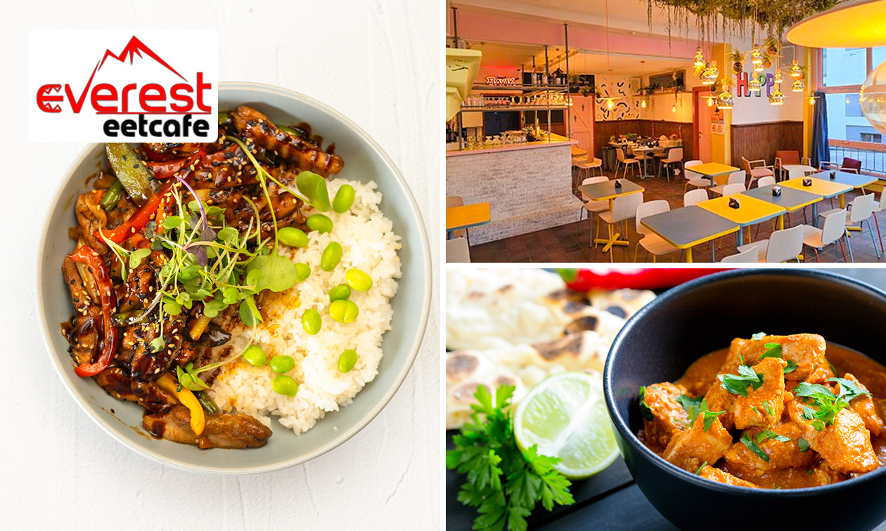 Eetcafé Everest, 2-gangen keuzediner in hartje Gent Spare 35% in Gent mit Uit eten in de buurt