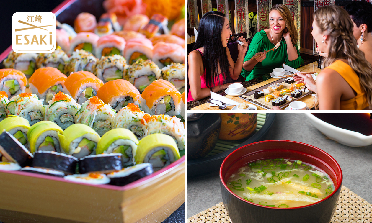 Esaki Sushi Antwerpen, 3-gangendiner incl. sushiboot voor 2 bij Esaki Spare 55% in Antwerpen mit ...