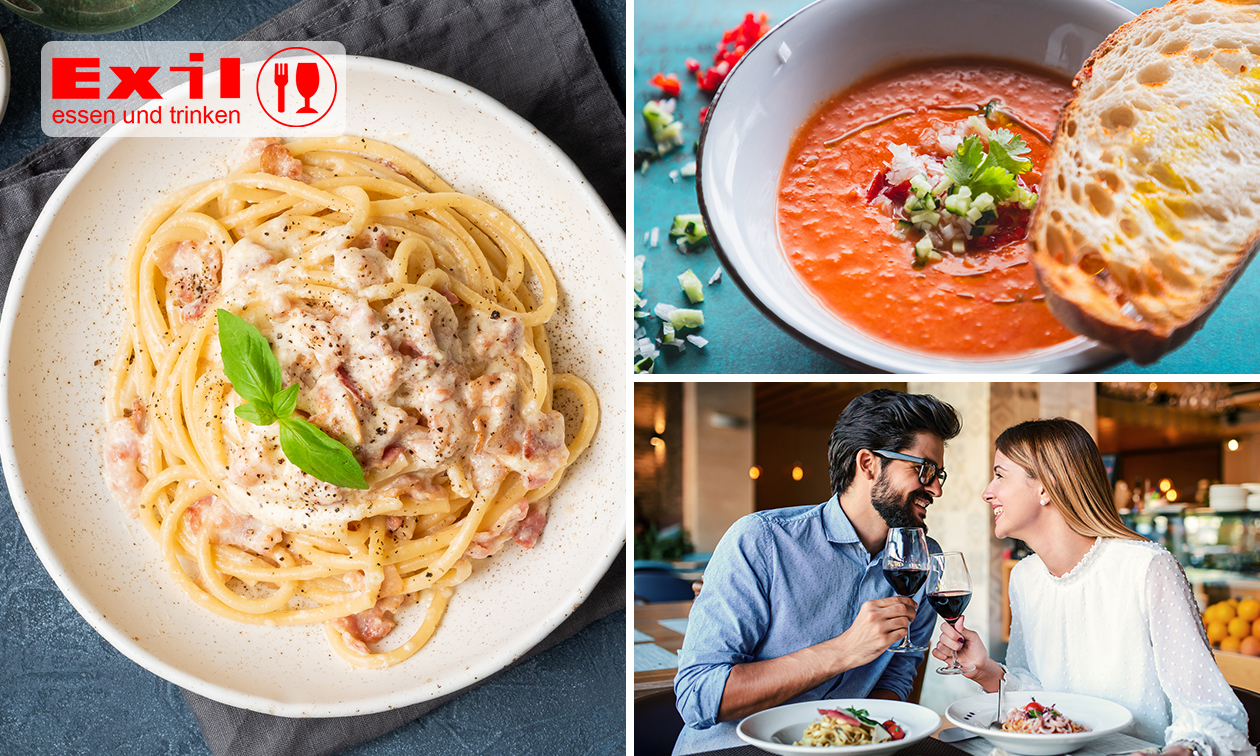 Exil, 3-Gänge-Pastamenü im Exil Spare 27% in Aachen mit Uit eten in de buurt