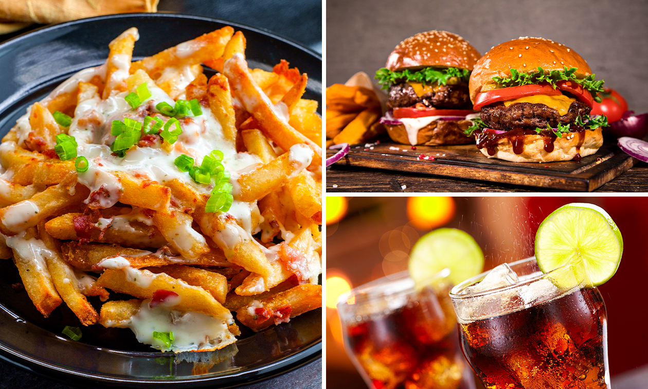 Friet Enzo... Goes, Burger of loaded fries + frisdrank naar keuze ...