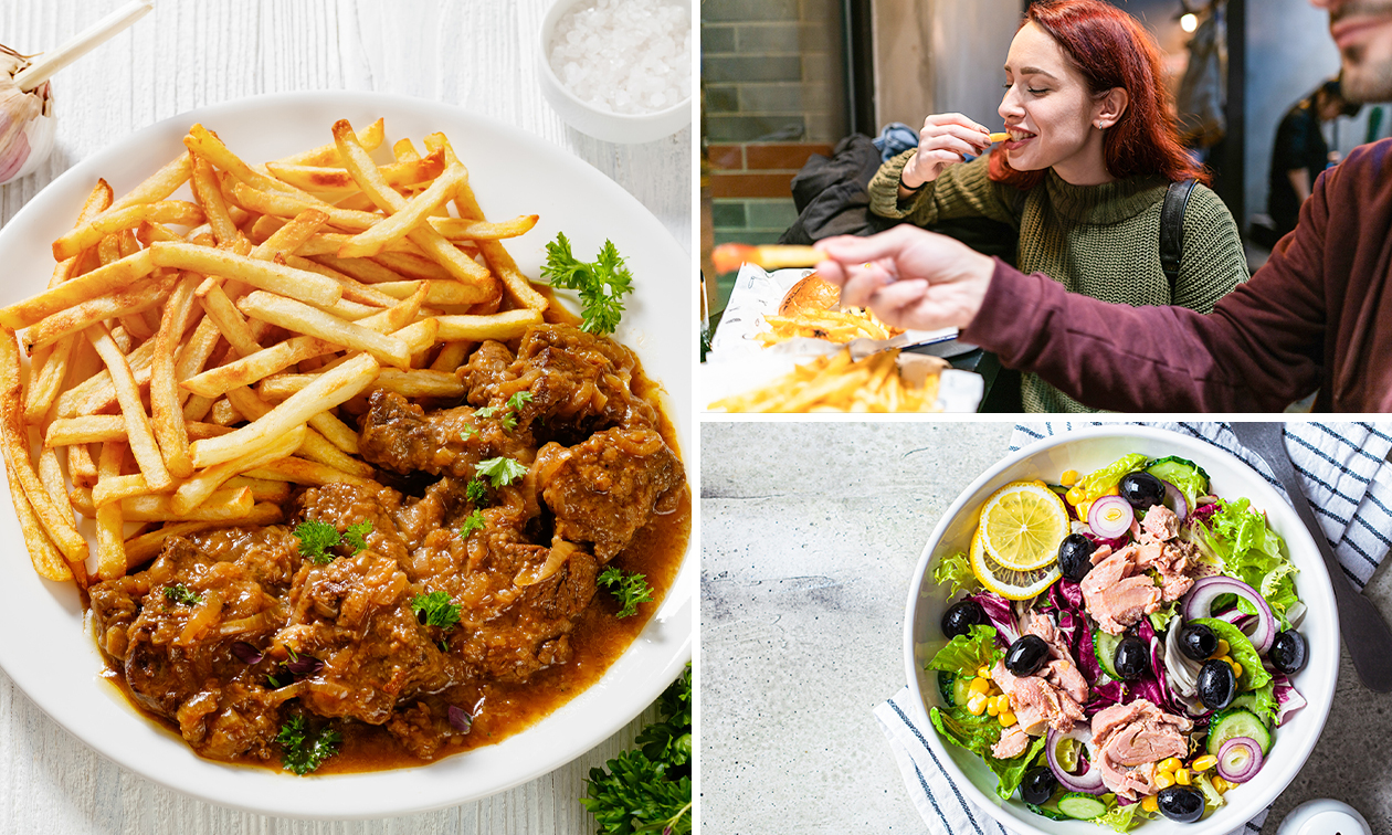 Friet Revue, Hoofdgerecht naar keuze + friet + saus + sla bij Friet ...