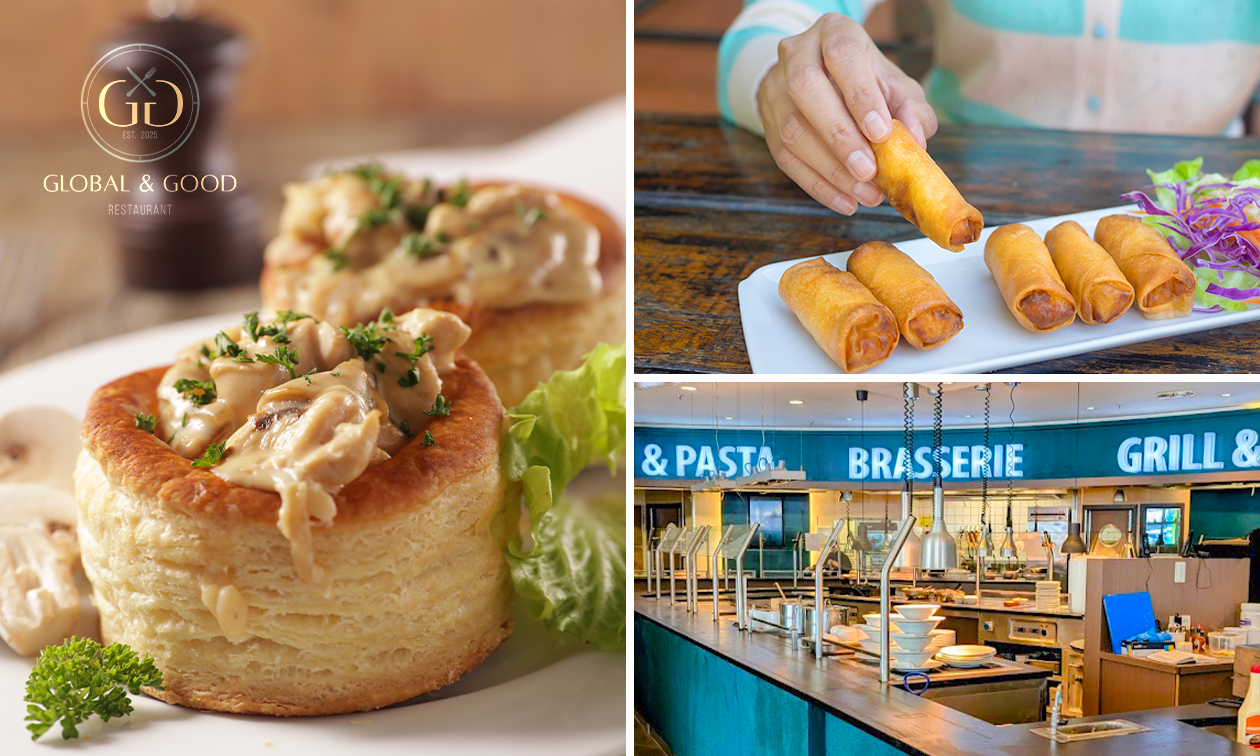 Global & Good Restaurant, Menu en 2 services au choix bespaar 52% in ...