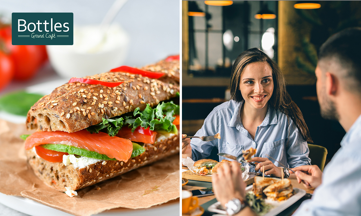 Grand Café Bottles, 2-gangen keuzelunch bij Bottles bespaar 41% in 's ...