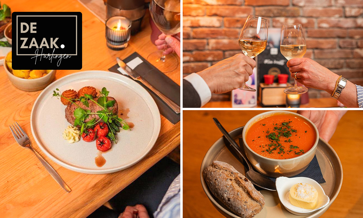 Grandcafé De Zaak Harlingen, 3-gangen keuzediner in hartje Harlingen save 46% in Friesland with ...