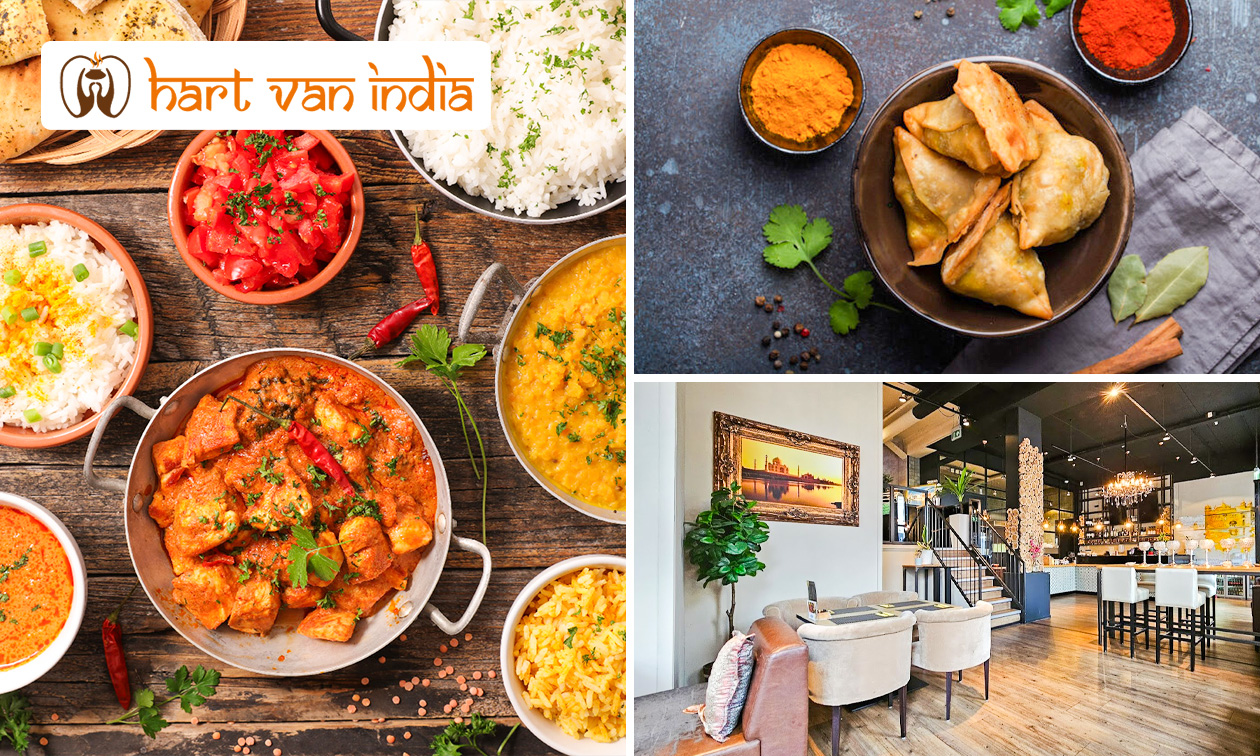 Hart van India Alkmaar, Indiaas 3-gangendiner à la carte bespaar 27% in ...