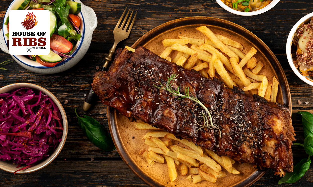 House of Ribs 'n Grill, All-You-Can-Eat spareribs of Ierse lunch of ...