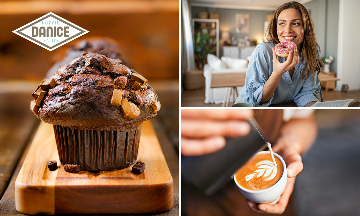 IJscafé Danice Santhorst, Warme drank naar keuze + brownie/muffin/donut ...