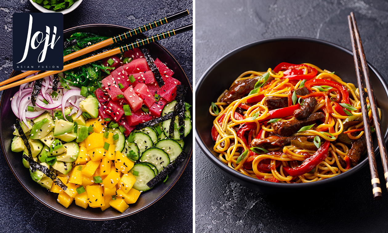 Joji Asian Fusion, Wok-Gericht oder Poké Bowl nach Wahl zum Abholen in Krefeld : épargnez 40% à ...