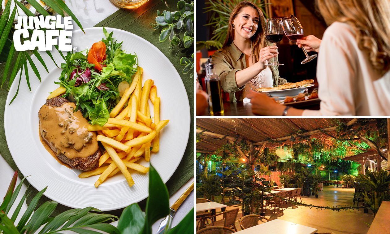 Jungle Café, 3-gangen keuzediner bespaar 29% in Valkenburg via Uit eten in de buurt