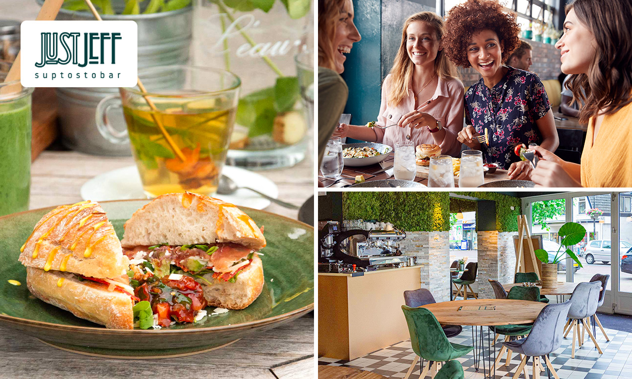 Just Jeff, 2-gangenlunch naar keuze bij Just Jeff bespaar 34% in Amersfoort via Uit eten in de buurt