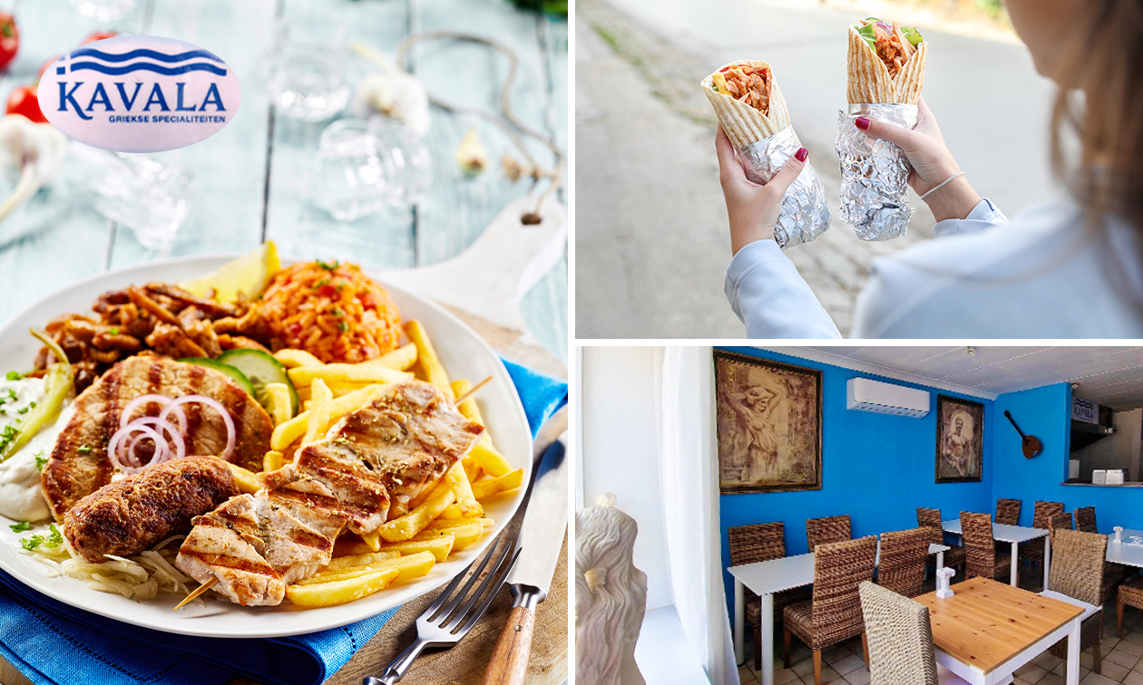 Kavala, Grieks 2-gangen keuzediner voor afhaal bij Kavala bespaar 57% ...