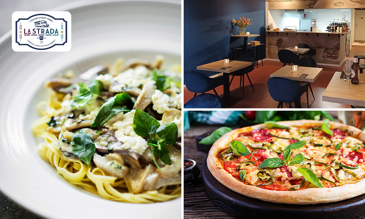 La Strada Leeuwarden, 2-gangen keuzelunch of -diner + broodplank bij La ...