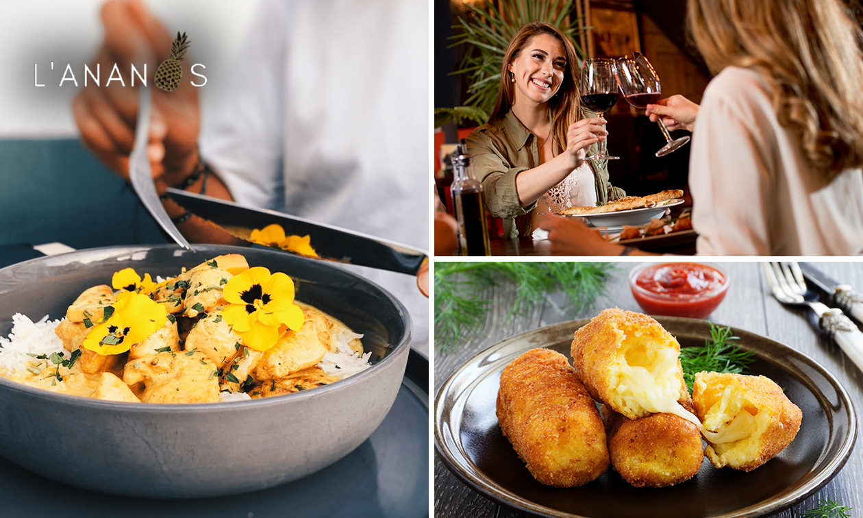 L'Ananas, Menu en 2 ou 3 services à la carte à Waterloo save 31% in ...