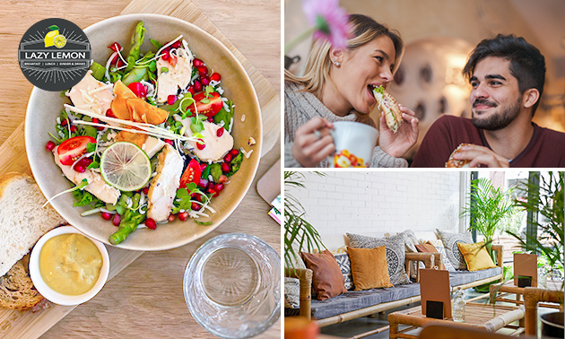 Lazy Lemon, Luxe lunch + koffie/thee + jus bij Lazy Lemon bespaar 41% ...