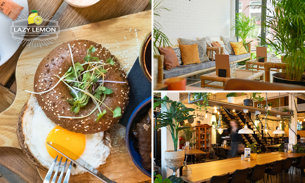Lazy Lemon, Ontbijtplank + koffie/thee en vers sap of pancakes bij Lazy ...