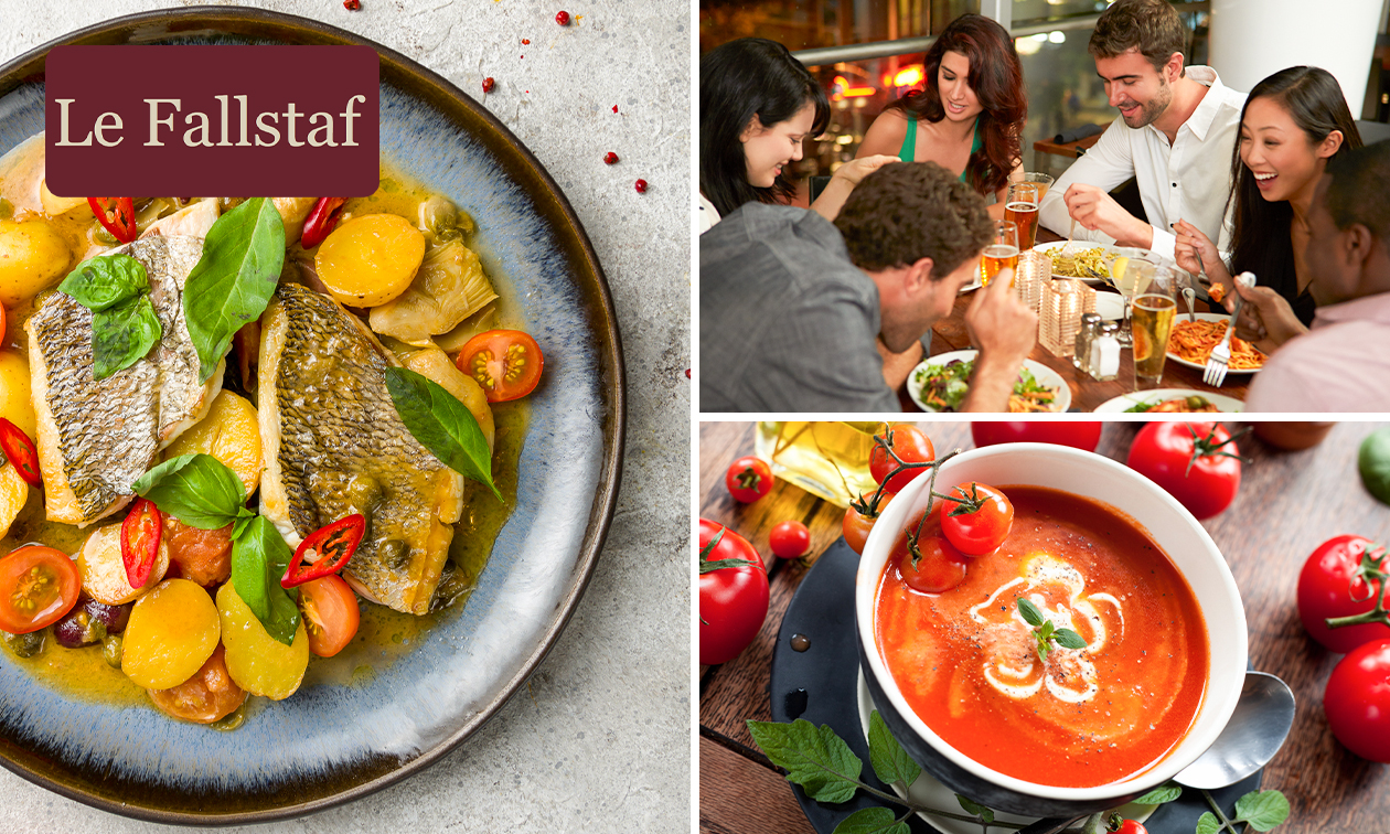 Le Falstaff, Dagschotel + koffie of thee of 3-gangen keuzediner of ...