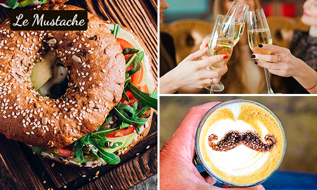 Le Mustache, Luxe ontbijt + glas bubbels bespaar 43% in Leuven via Uit ...