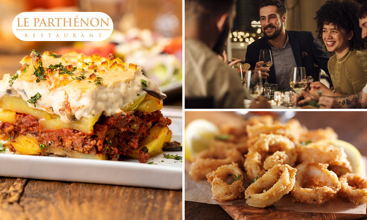 Le Parthénon, 3-gangen keuzelunch of -diner bij Le Parthénon bespaar 34 ...