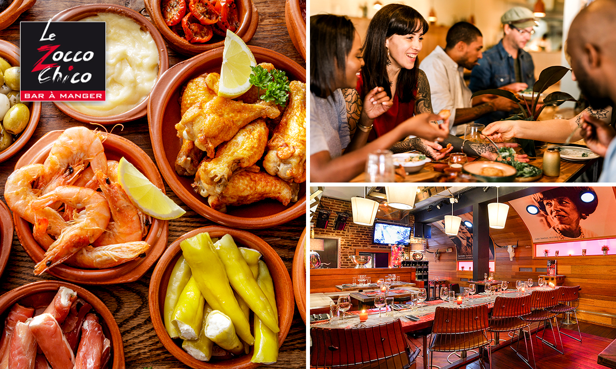 Le Zocco Chico, Menu tapas au choix en plein coeur du Carré de Liège ...