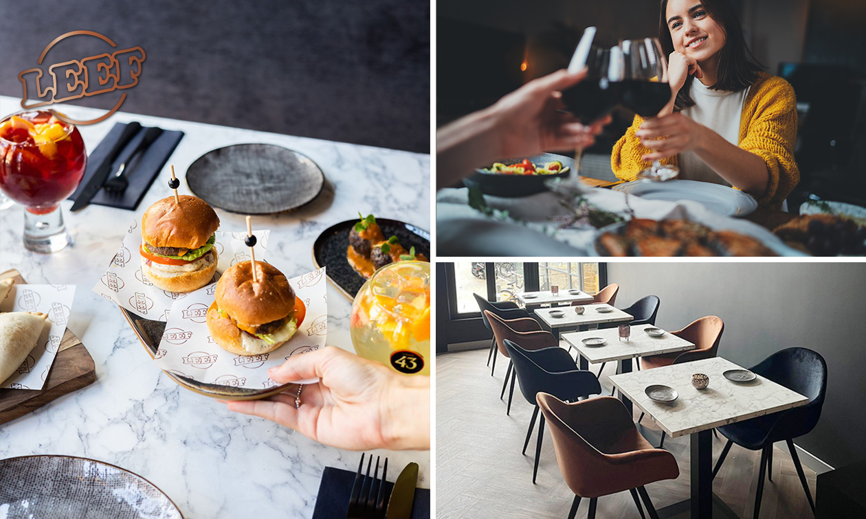 LEEF Restaurant, 2 drankjes + 8 hapjes bij LEEF Restaurant bespaar 50% ...