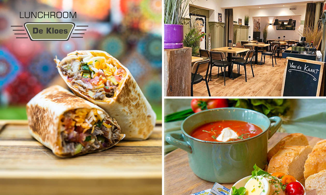 Lunchroom de Kloes, 2-gangen keuzelunch bij Lunchroom de Kloes bespaar ...