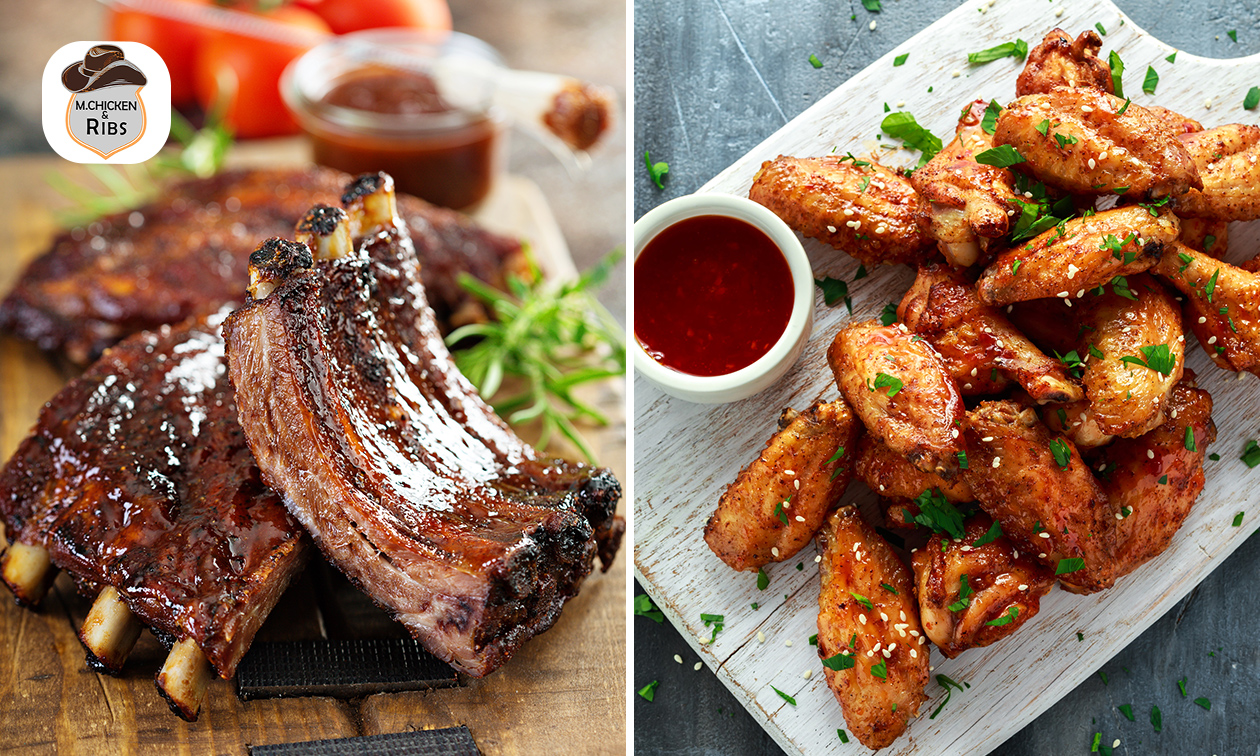 M Chicken & Ribs, 3-gangendiner bij M Chicken & Ribs bespaar 46% in ...