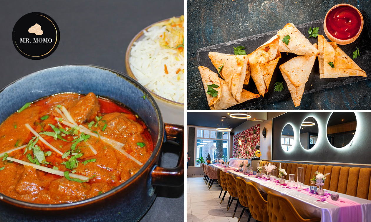 Mr. Momo, Indiaas-Nepalees 3- of 4-gangendiner bij Mr. Momo Spare 50% ...