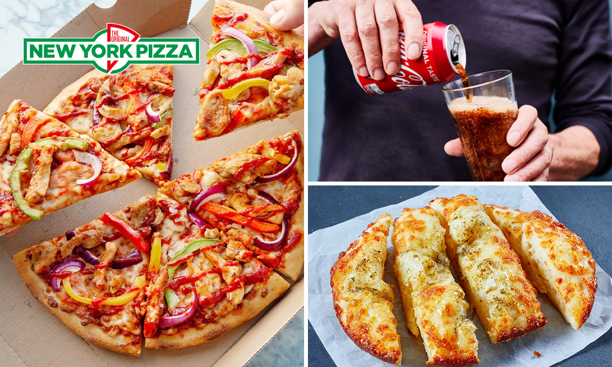 New York Pizza Leiderdorp, Pizza (25 cm) naar keuze + bijgerecht of ...