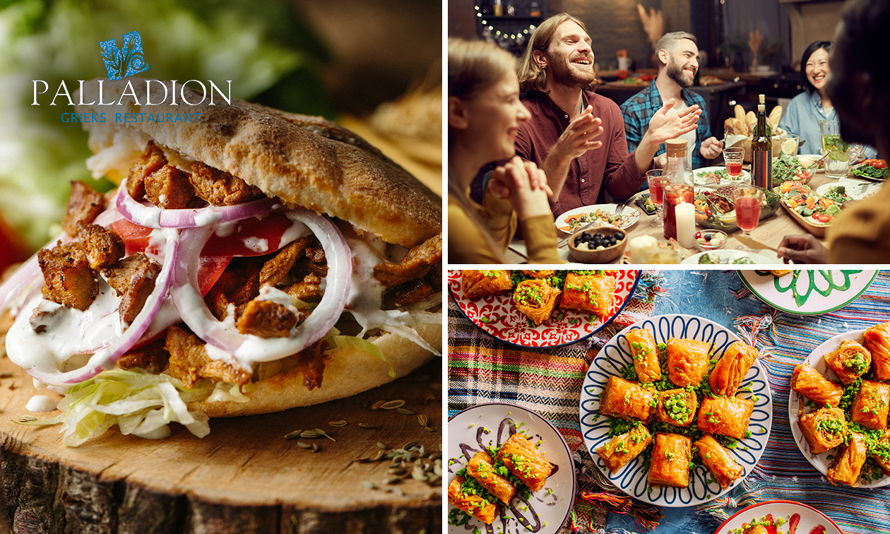 Palladion, Grieks 2- of 3-gangen keuzediner + ouzo bespaar 27% in ...