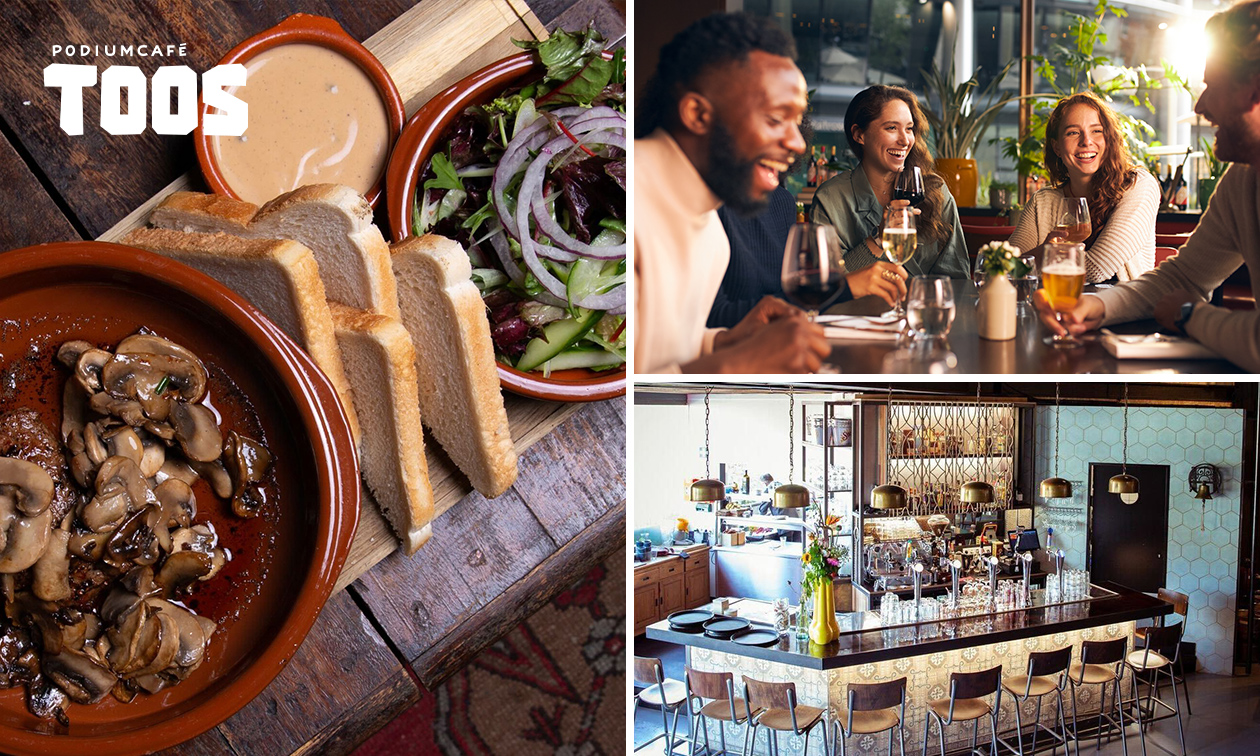 Podiumcafé Toos, 3-gangendiner à la carte bespaar 31% in Haarlem via ...