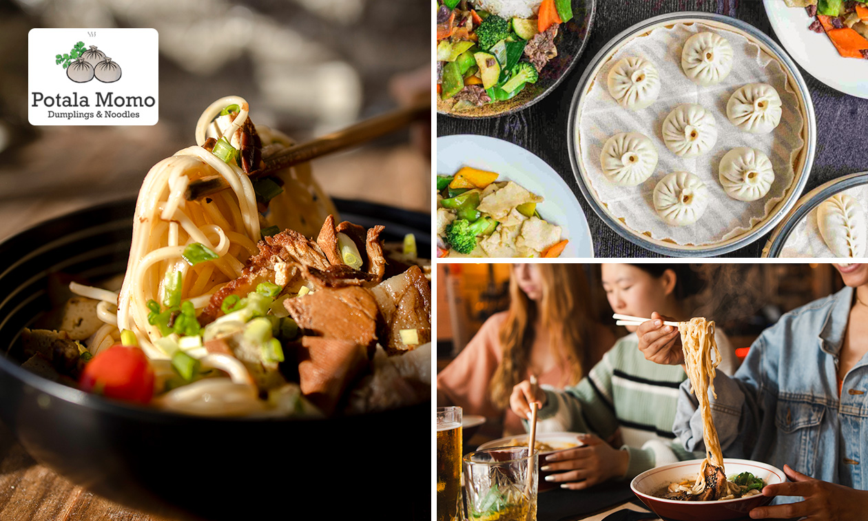 Potala Momo, Aziatisch 2- of 3-gangendiner of -lunch à la carte bespaar ...