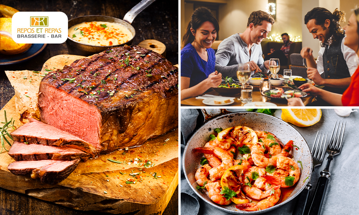 Repos et Repas, Luxe 3- of 4-gangen keuzelunch of -diner bij Repos et ...